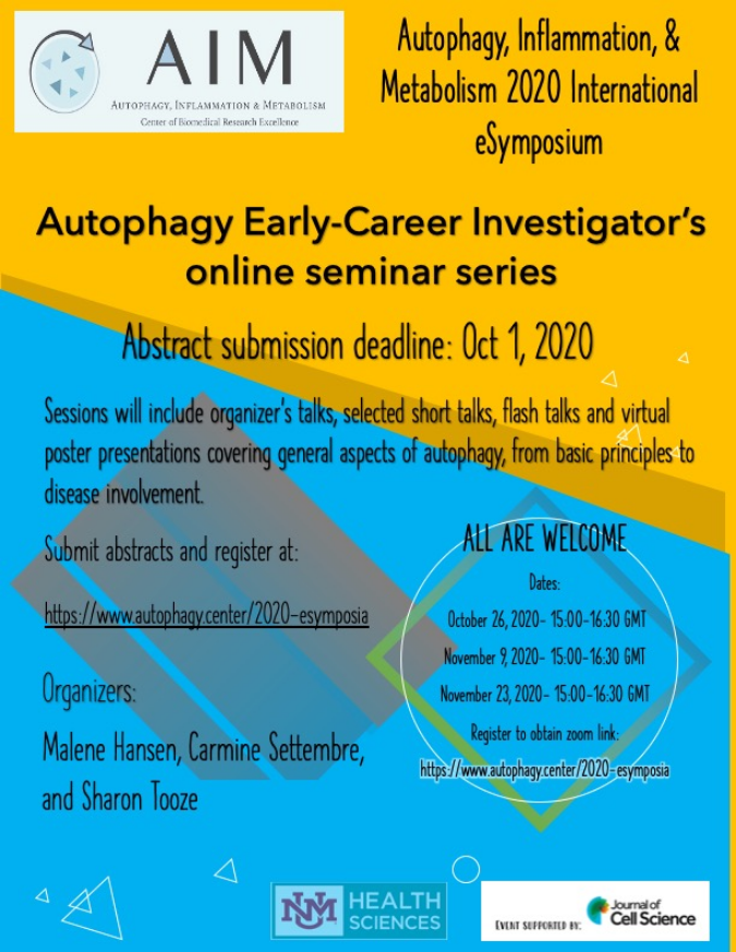 Autophagy Early Career Investigator Series #1 - AIM 2020 International ...